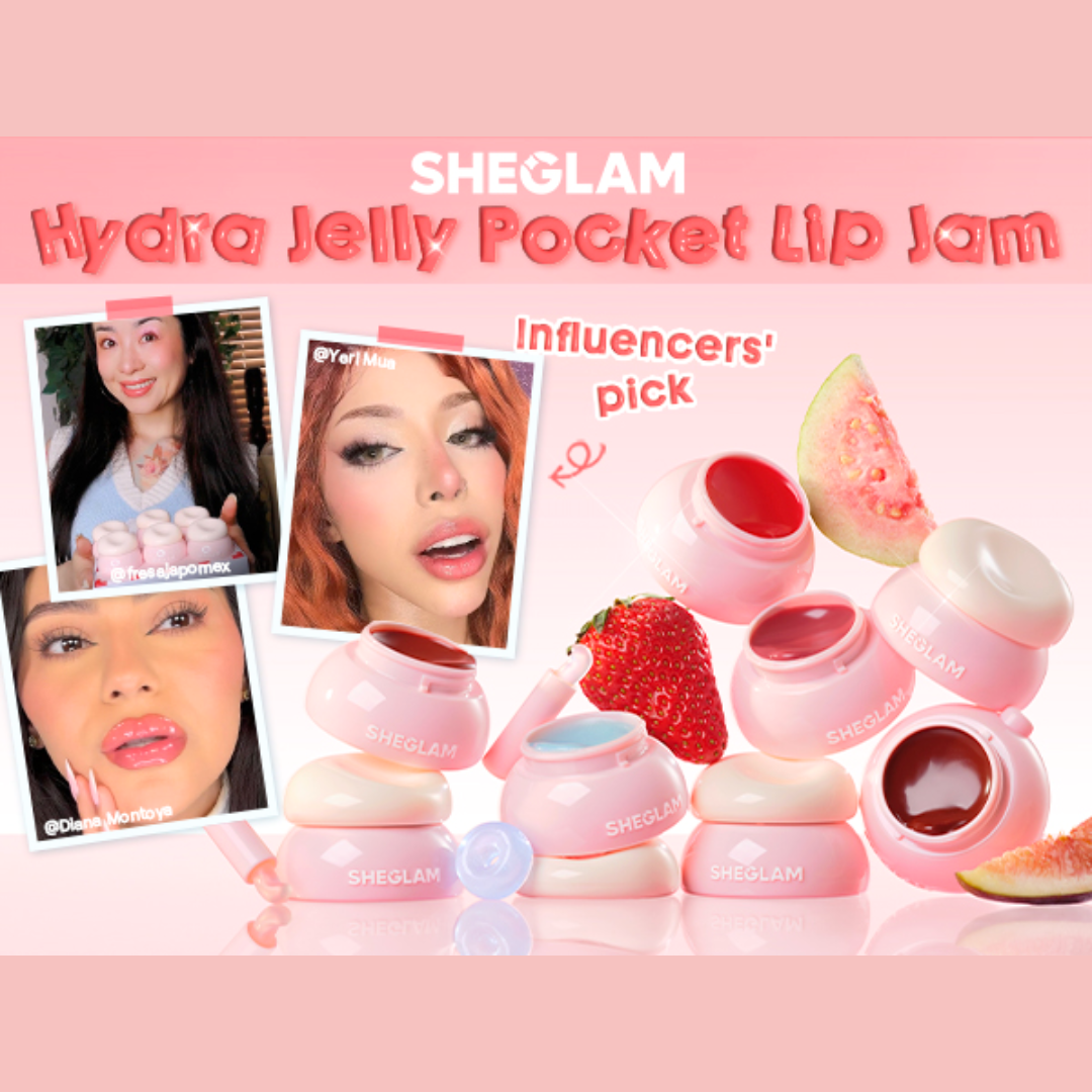 SheGlam Pocket Lip Jam - Buildable Jelly Lip Balm with Built-In Brush